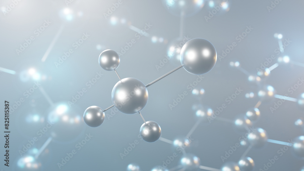 methylmercury molecular structure, 3d model molecule, methyl mercury ...