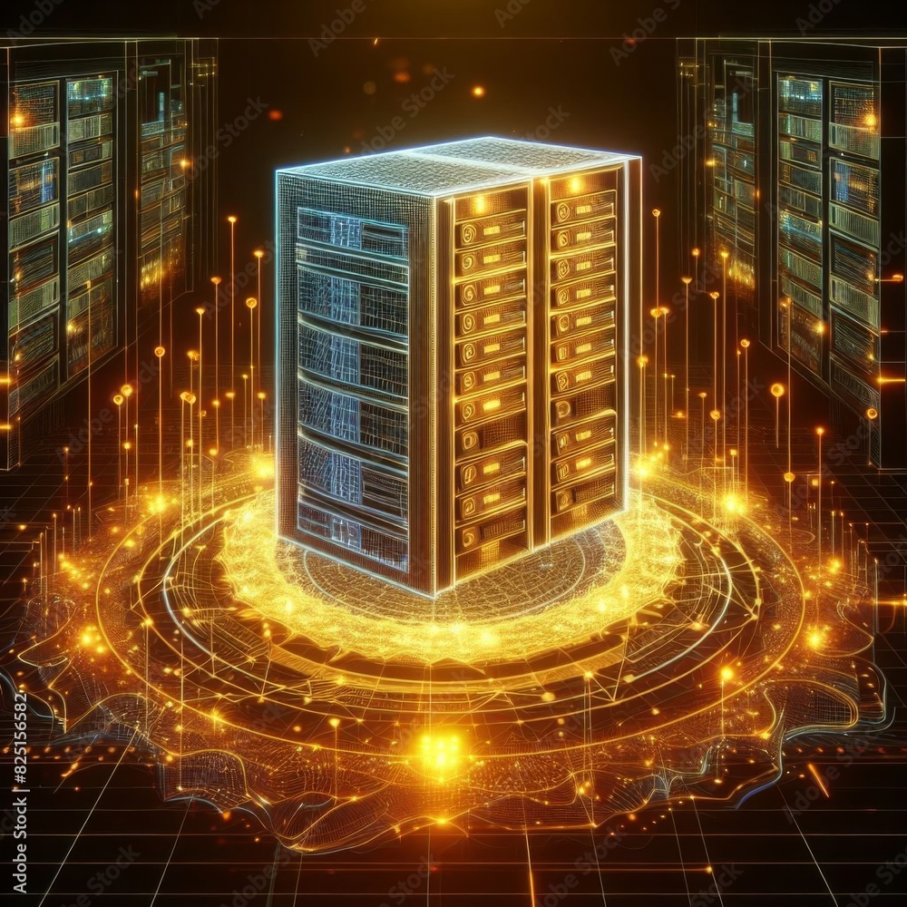 Futuristic Quantum Computing Data Center - High-Tech Server Room with Advanced Technology ...