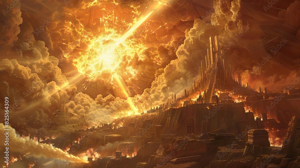 the book of revelation depicting apocalyptic visions and end times prophecies ultimate victory ...