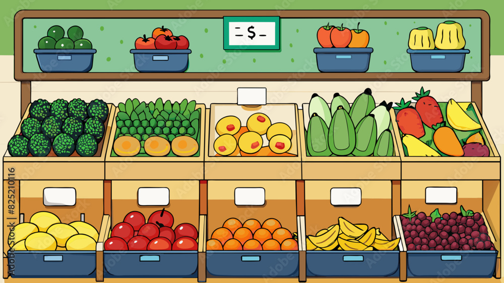 The grocery store has a section filled with various types of fruits and ...