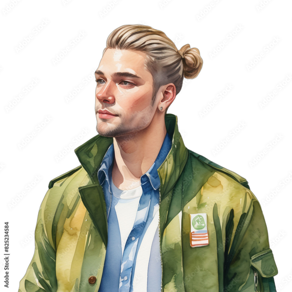 Watercolor Painting Illustration Transparent .PNG of Finn LGBTQ+ ...