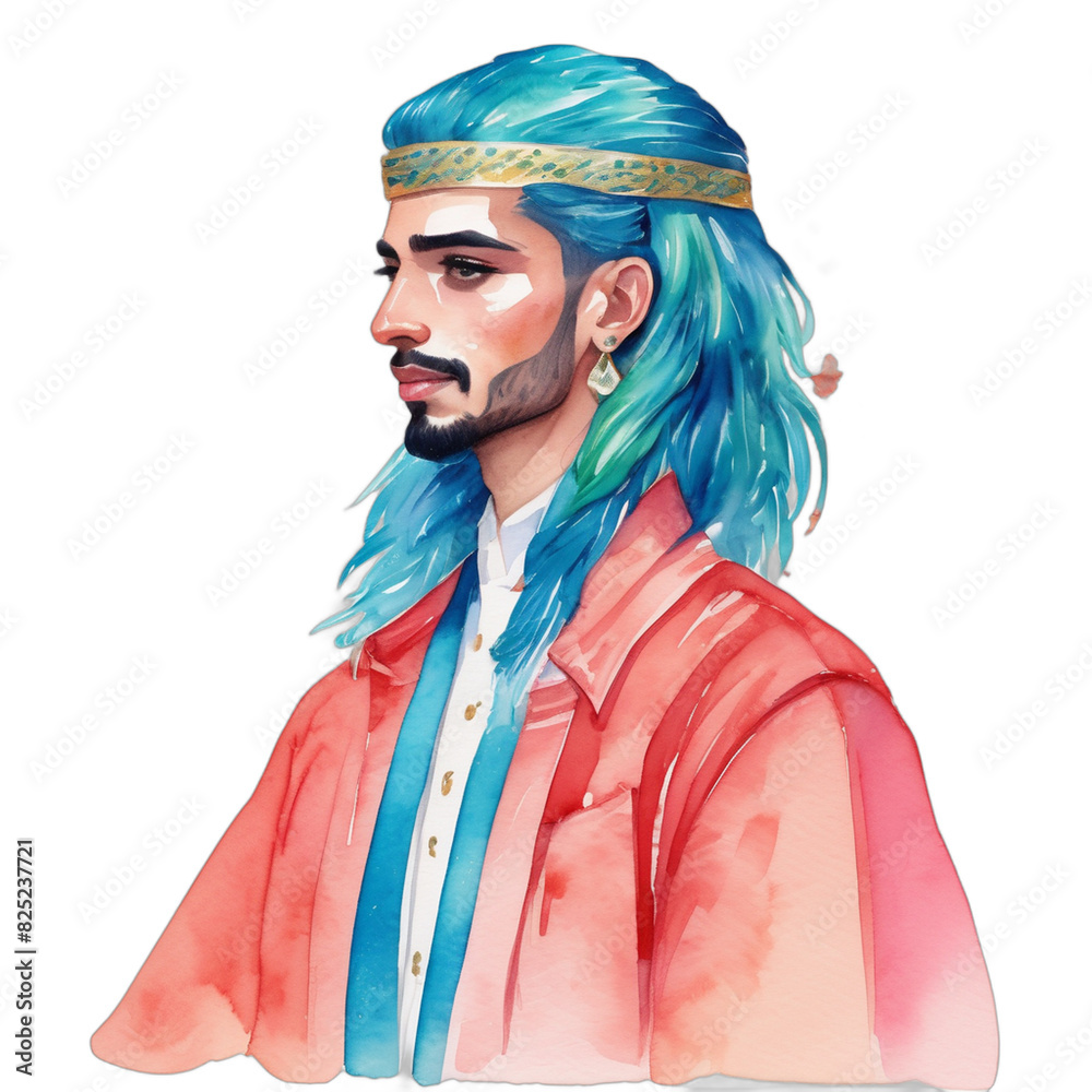 Watercolor Painting Illustration Transparent .PNG of Saudi LGBTQ+ ...
