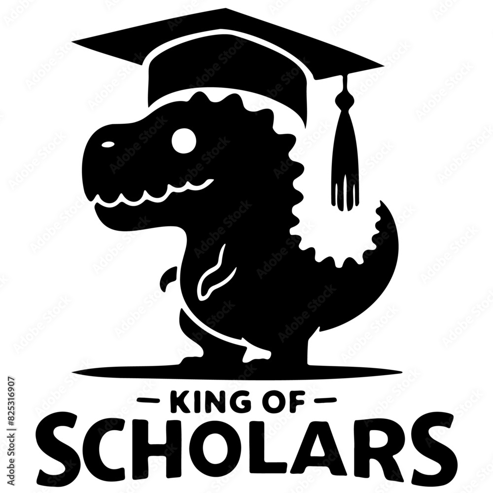 Dinosaur Graduation Vector Illustration for Class of 2024, Cute Dino ...