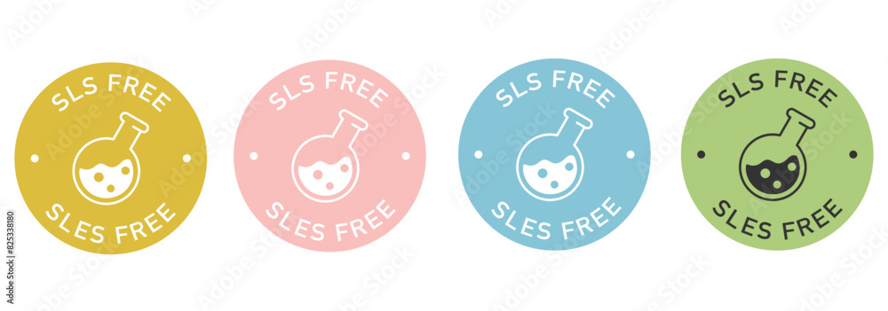 Sls free label vector design for packaging. No sles icon. Illustration ...
