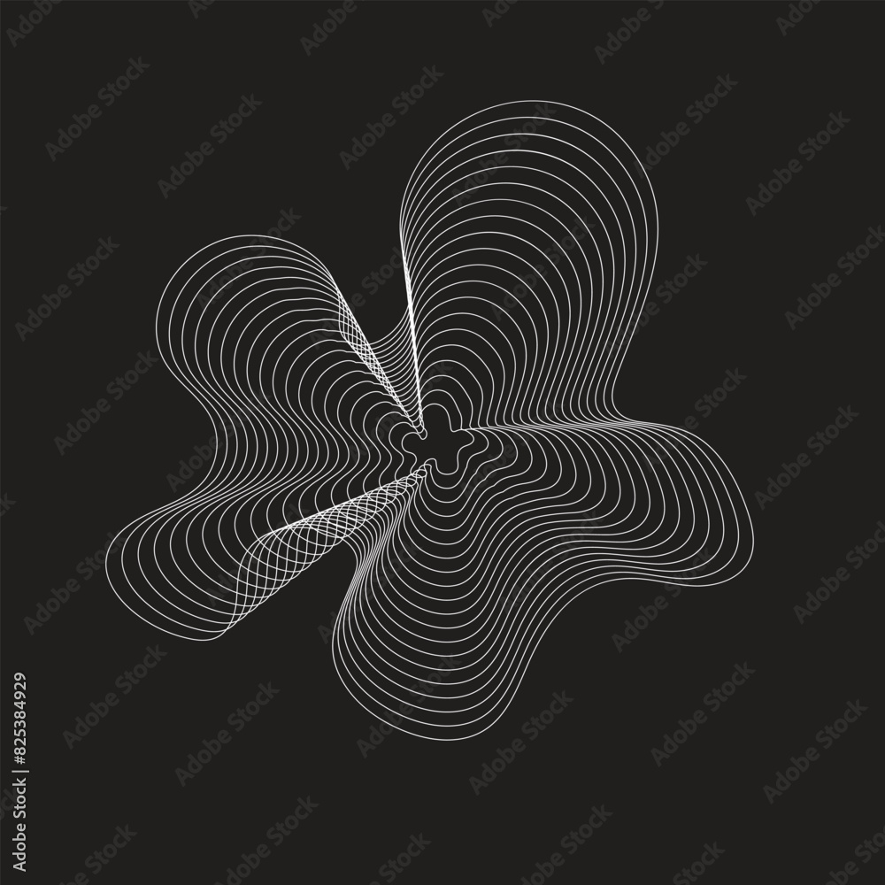 dynamic lines and dots for background music. network design with ...