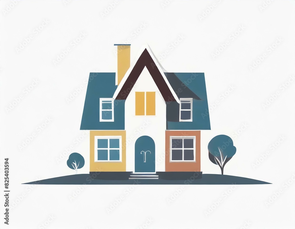 house vector icon on white background, logo Stock Illustration | Adobe ...