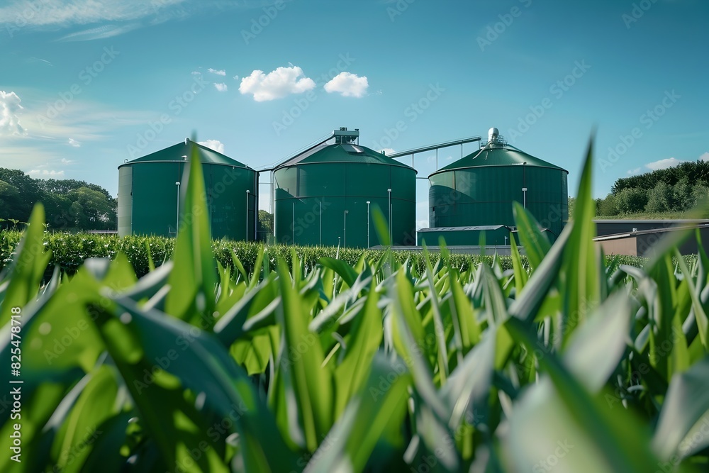 Sleek silos and modern machinery transform farm generated biogas into ...