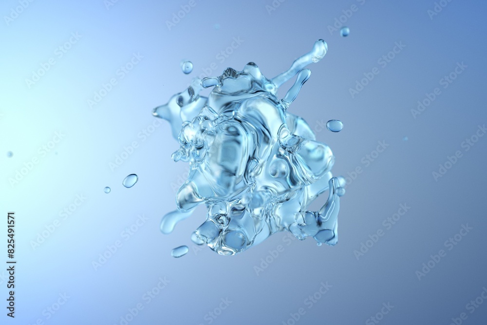 4K Ultra HD image: 3D Animated Spiral Water Flow Render on Blue ...