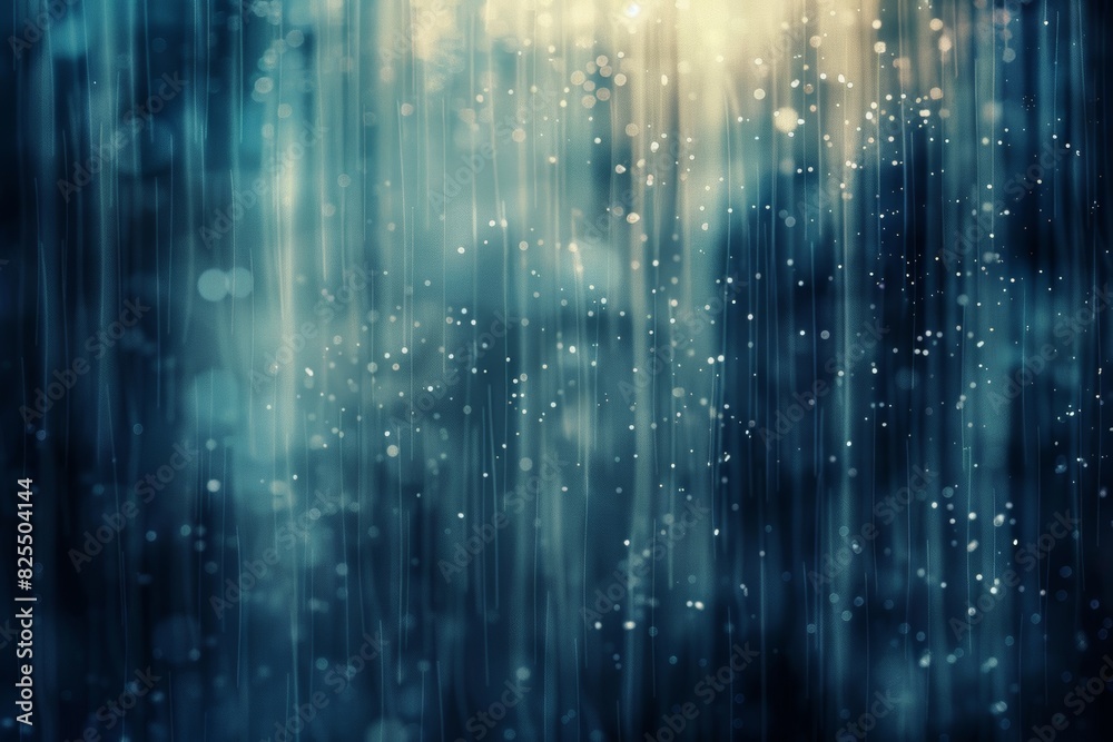 Dark blue toned blurry background with a grainy texture and vertical ...