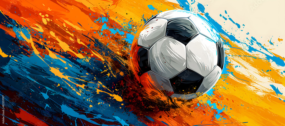 Vibrant Celebration of Euro 2024 Dynamic Artistic Representation of ...