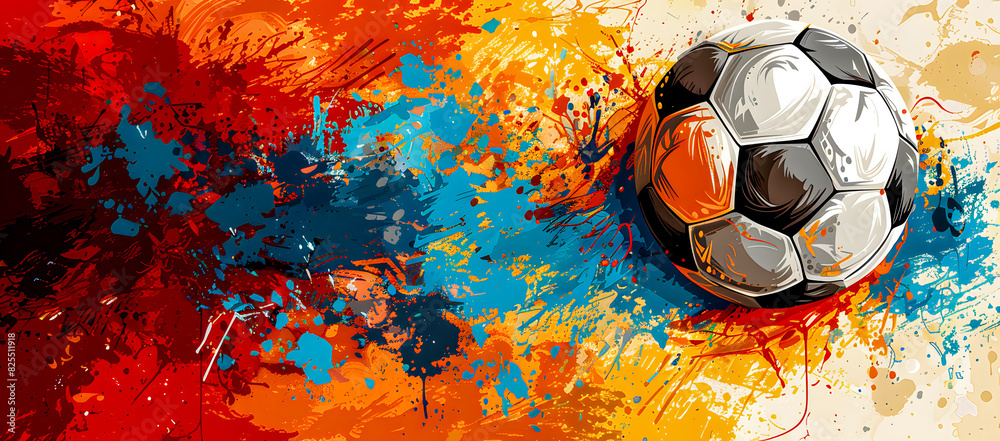 Vibrant Celebration of Euro 2024 Dynamic Artistic Representation of ...