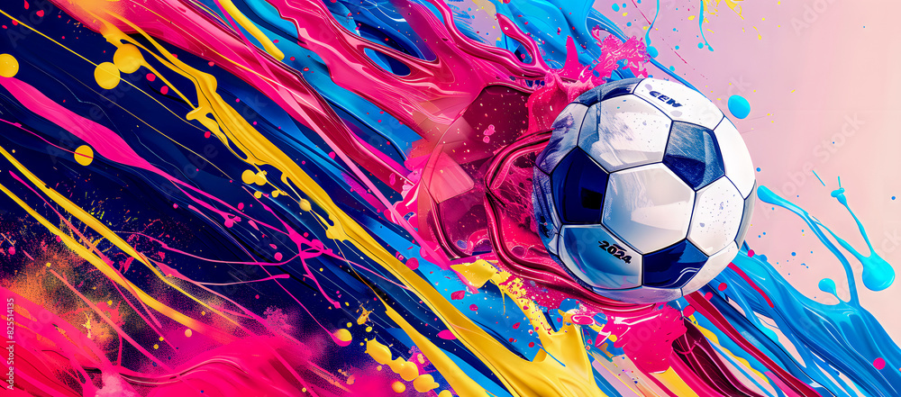 Vibrant Celebration of Euro 2024 Dynamic Artistic Representation of ...