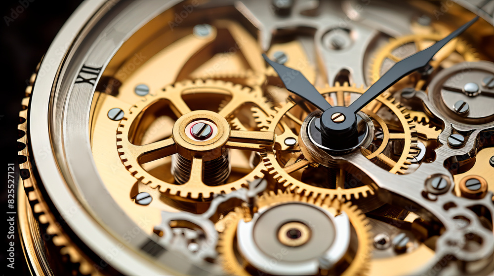 gear of a mechanical mechanism, concept: industry and organization of ...