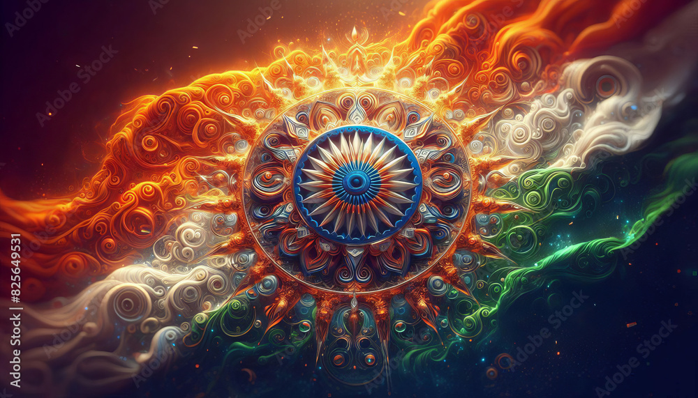 Indian National Flag Abstract Art - Tricolour - Tiranga - Generative AI ...