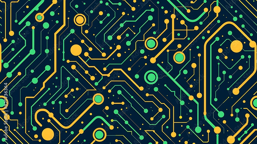 Digital Circuit Treasure Map - Cartoon Style Website Background ...