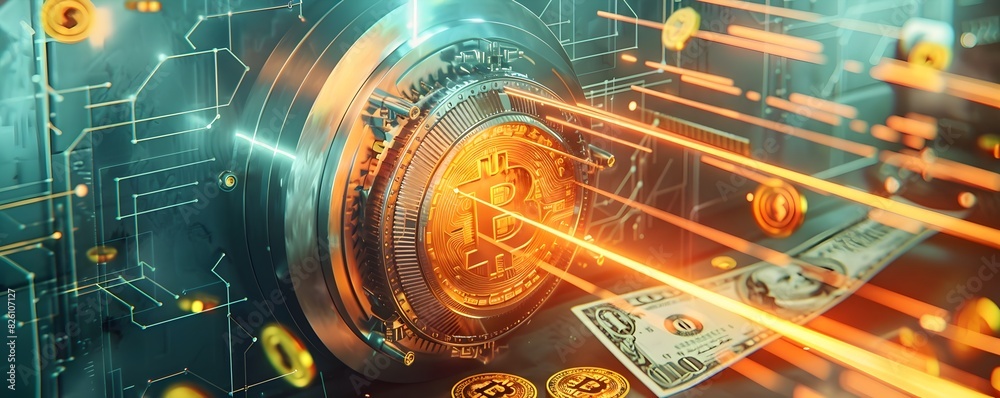 High Tech Bank Vault with Laser Security and Digital Thief Bypassing ...