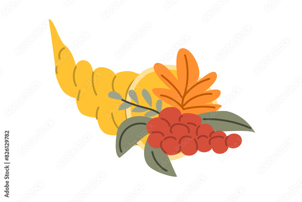 Autumn fall thanksgiving elements set with harvest icons. Collection of ...