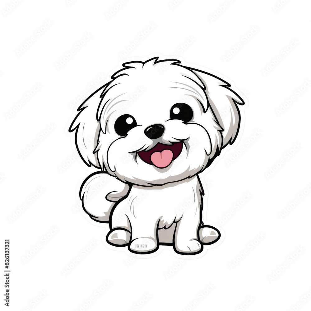 Maltese dog icon png transparent Stock Illustration | Adobe Stock