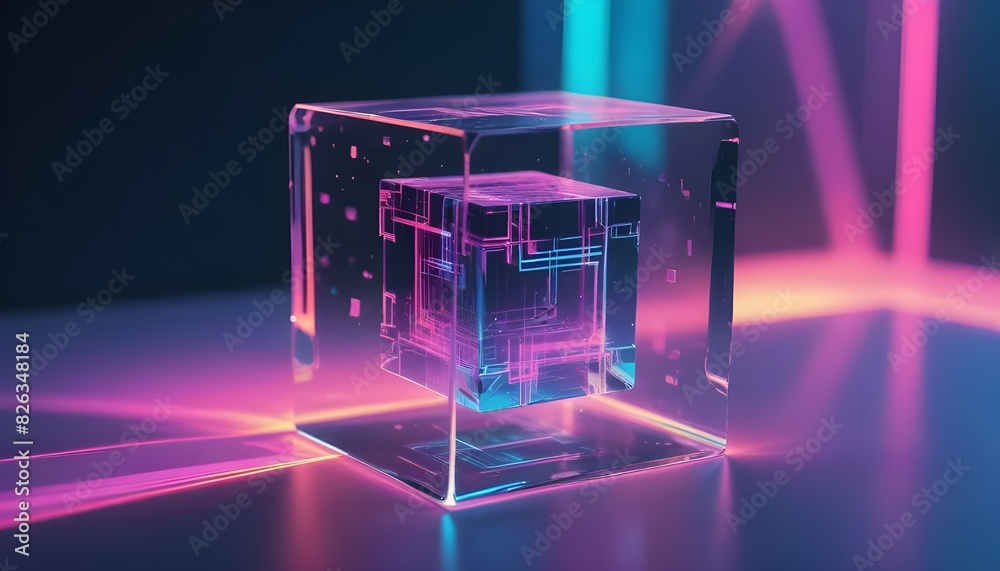 refraction of light spectrum through cube prism Stock Illustration ...