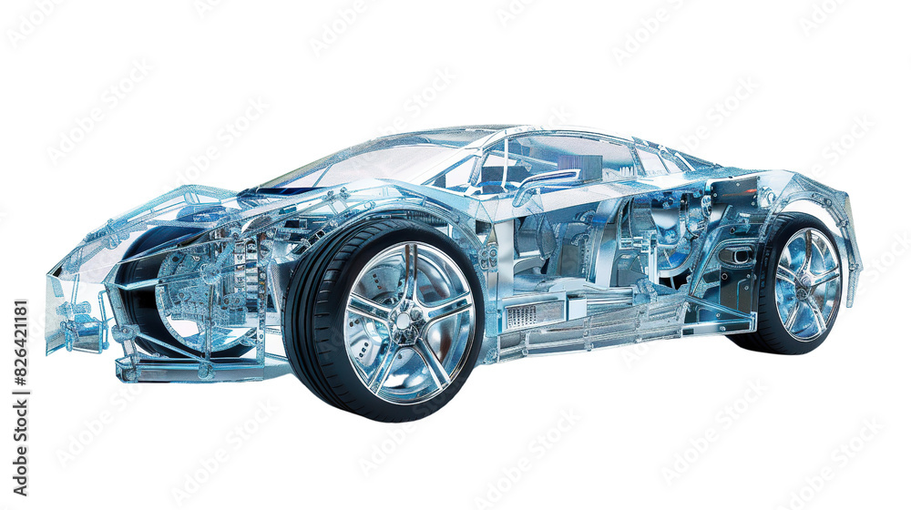 Translucent Robot Cars: Cars with transparent robot structures in a ...