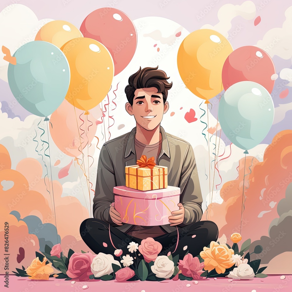 birthday backgrounds for men solid colors fun 4k flat vector ...