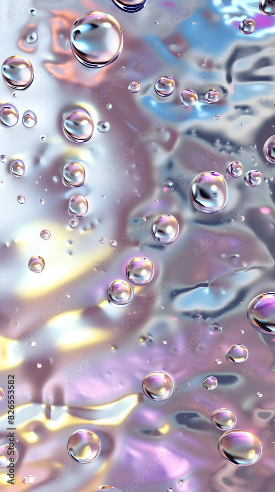 Liquid metal texture abstract background with soft neon colors - Wave ...