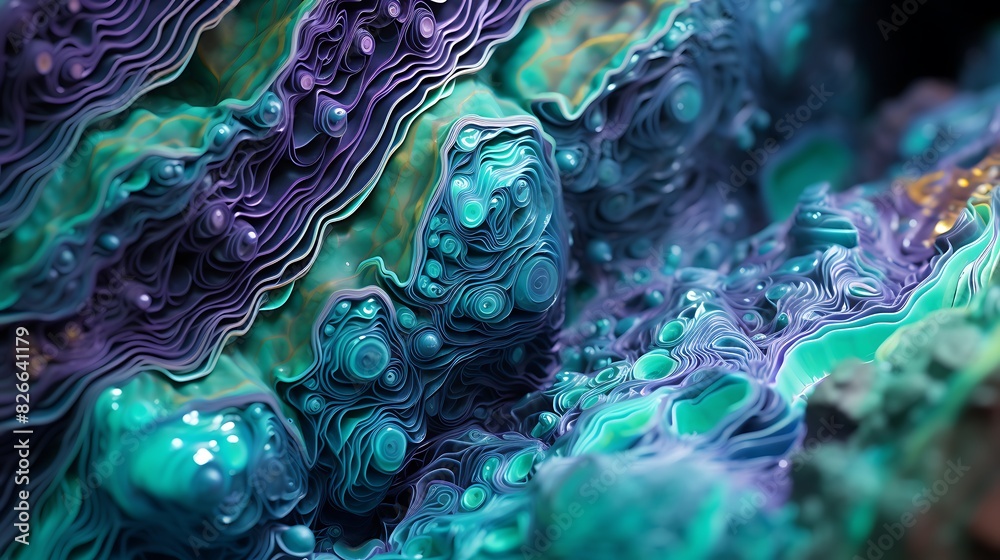 A close-up view capturing the intricate details and textures of ...