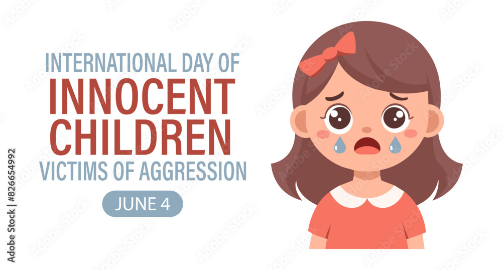 International Day of Innocent Children Victims of Aggression. Crying ...