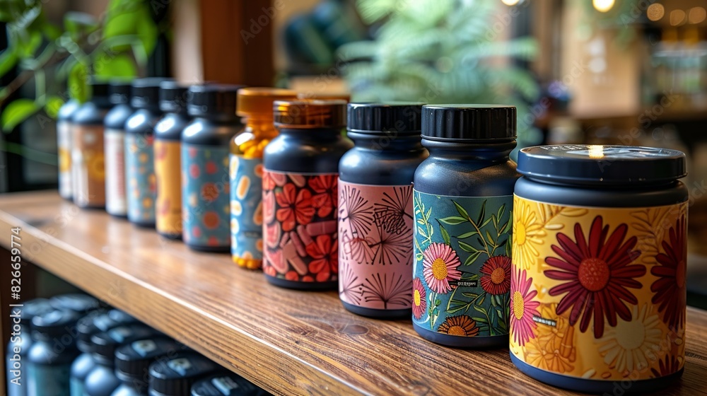 Assorted packaging for health and wellness products, such as vitamin ...