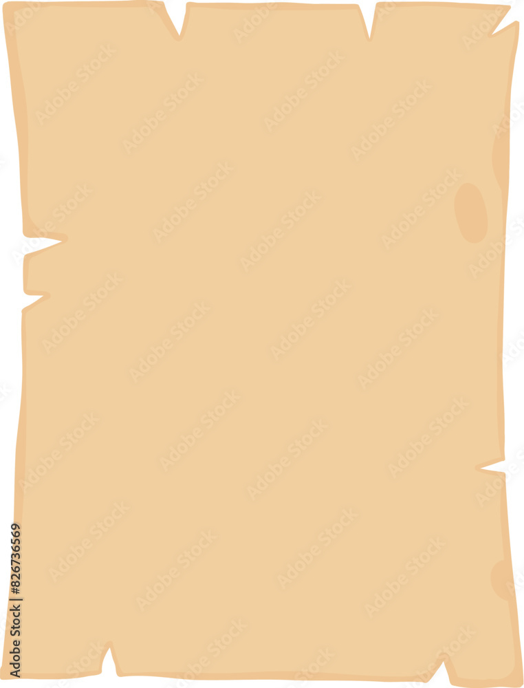 Cartoon ancient parchment scroll and old paper manuscript. Fantasy ...