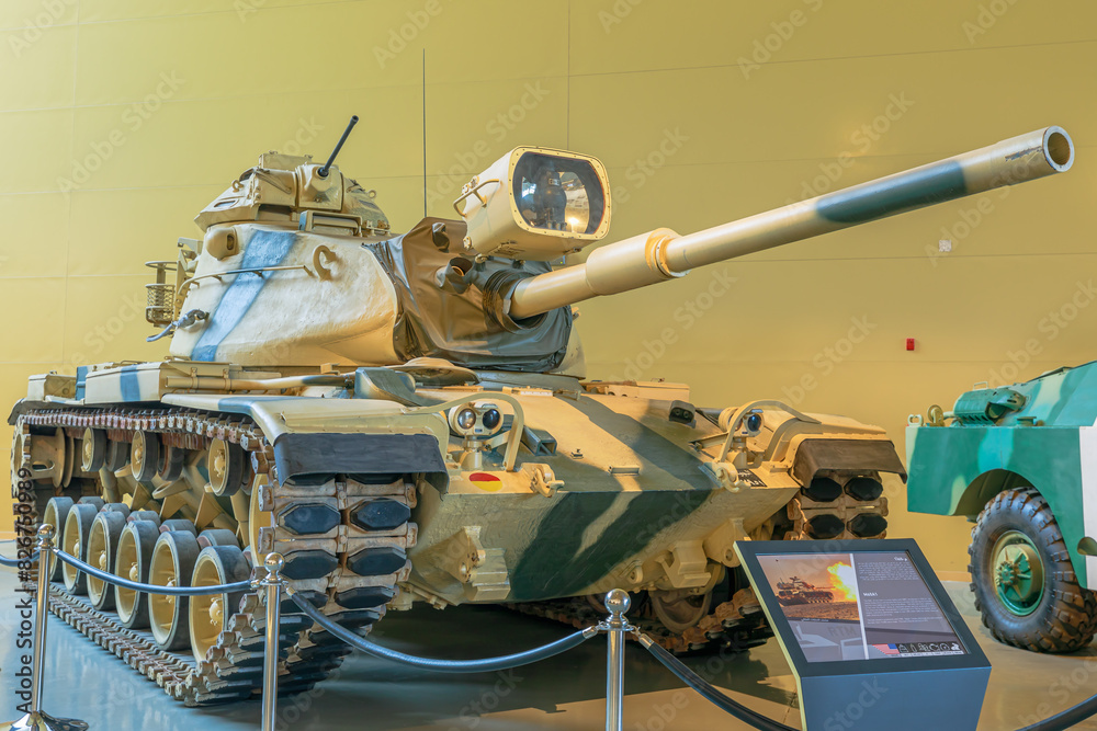 Royal Tank Museum, Amman, Jordan - May 4, 2024: M60 A1 main battle tank ...