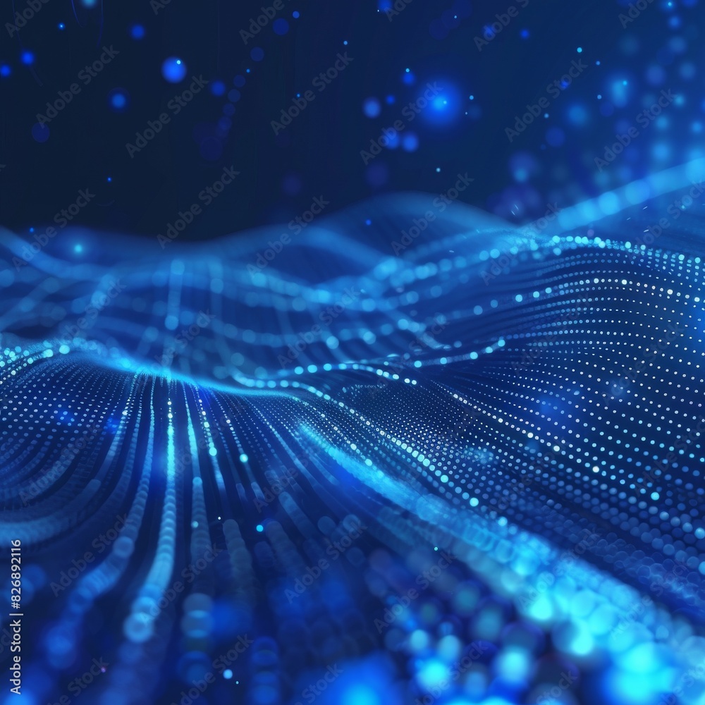Digital blue background ideal for technological operations, neural networks, AI, data ...