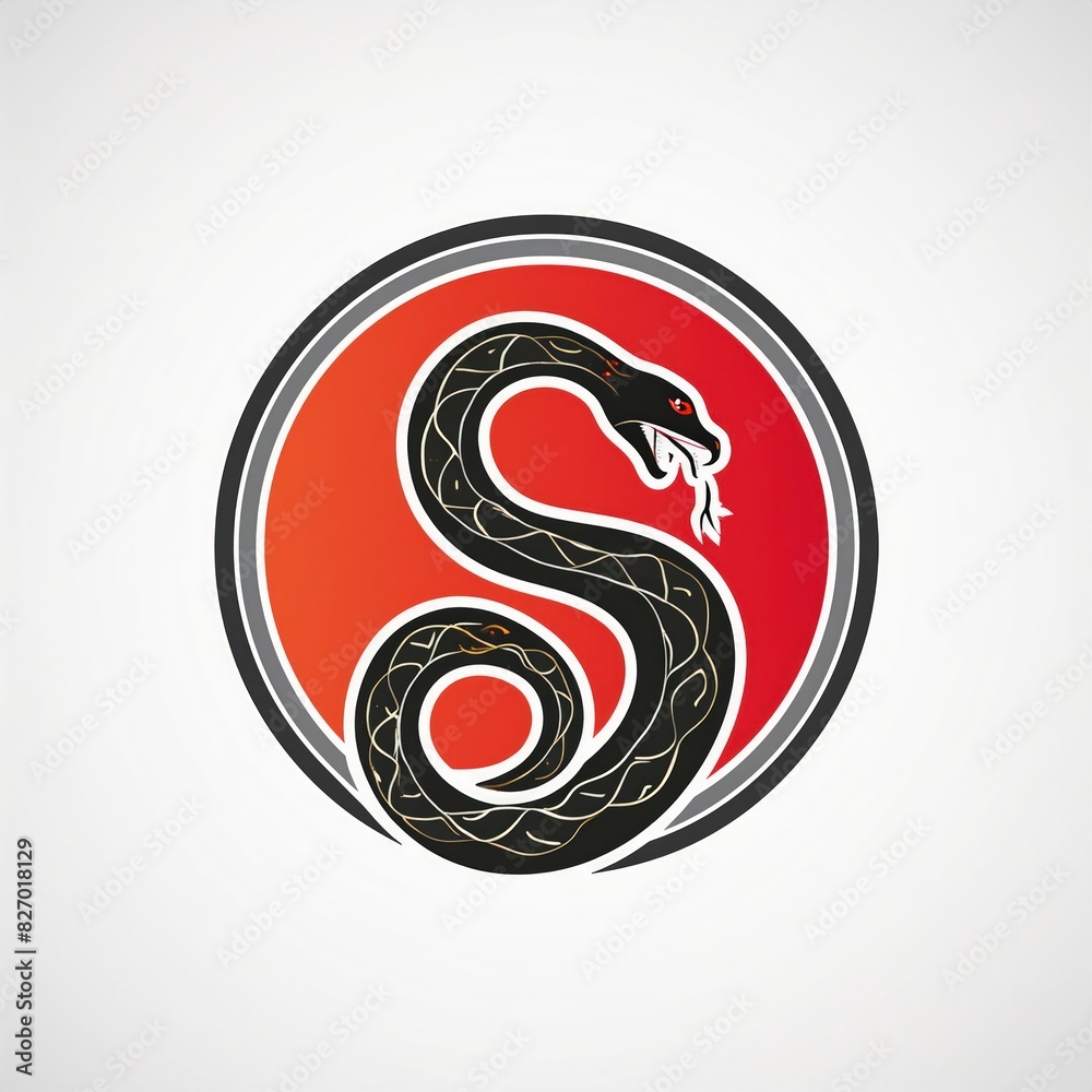 Illustration Stock snake icon or snake logo. logo iconic snake chinese ...