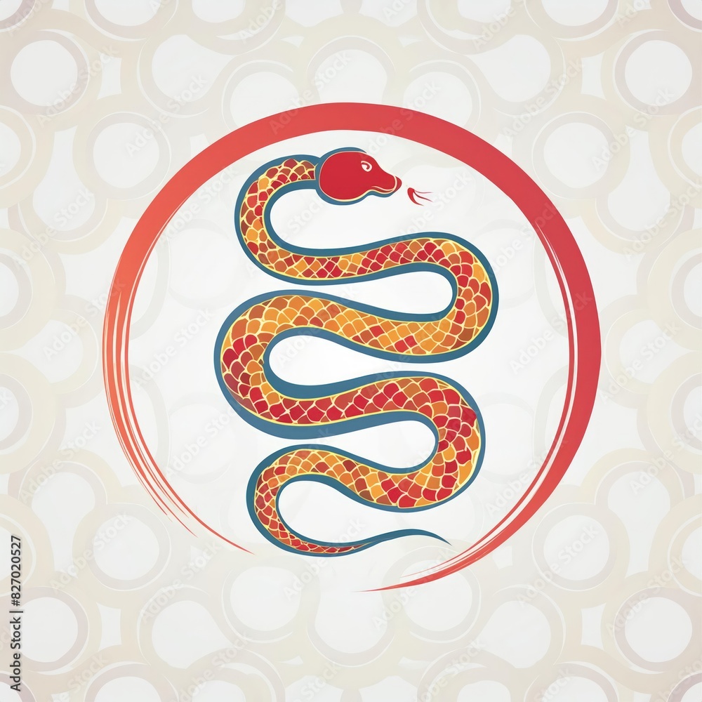 Illustration Stock snake icon or snake logo. logo iconic snake chinese ...