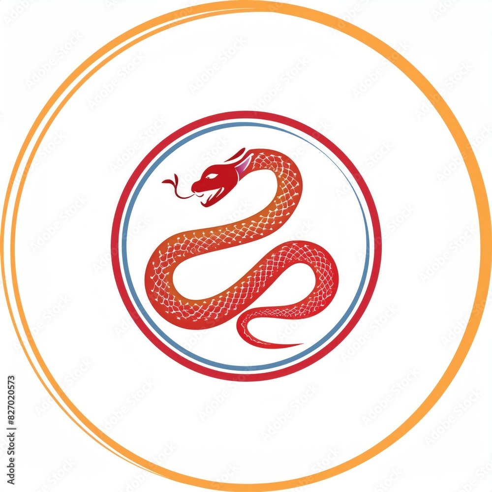 Illustration Stock snake icon or snake logo. logo iconic snake chinese ...