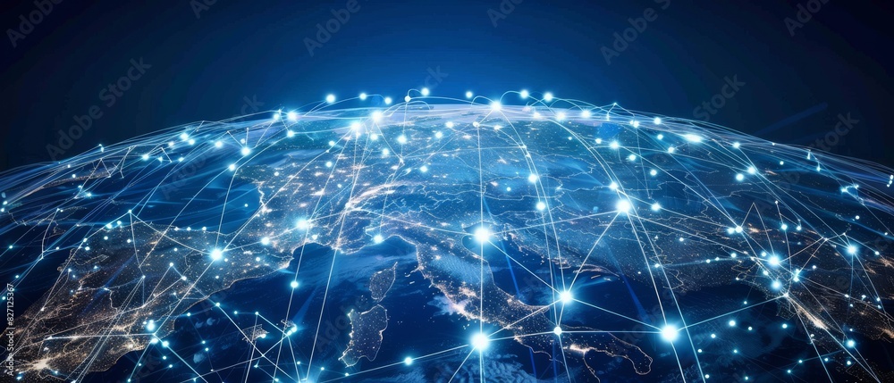5G Connectivity 5G networks connecting various parts of the world Stock ...