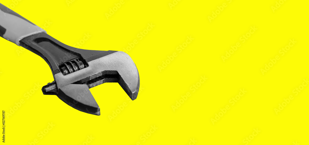 Spanner equipment tool and metallic object, background repair ...