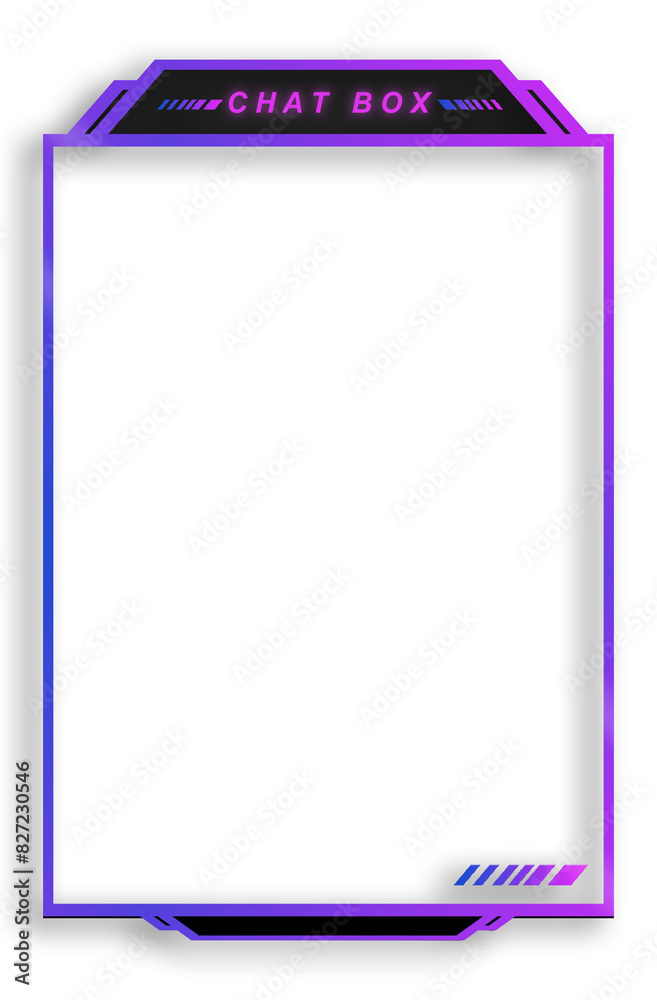 Chatbox Blue and Purple Gothic Emo Theme Overlay Template For Streamer ...