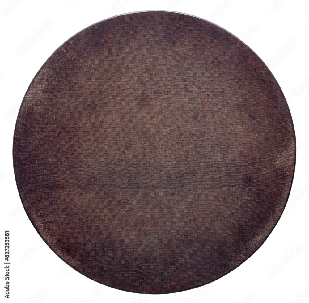 Round old bakelite pallet on white background. Round bakelite pallet ...