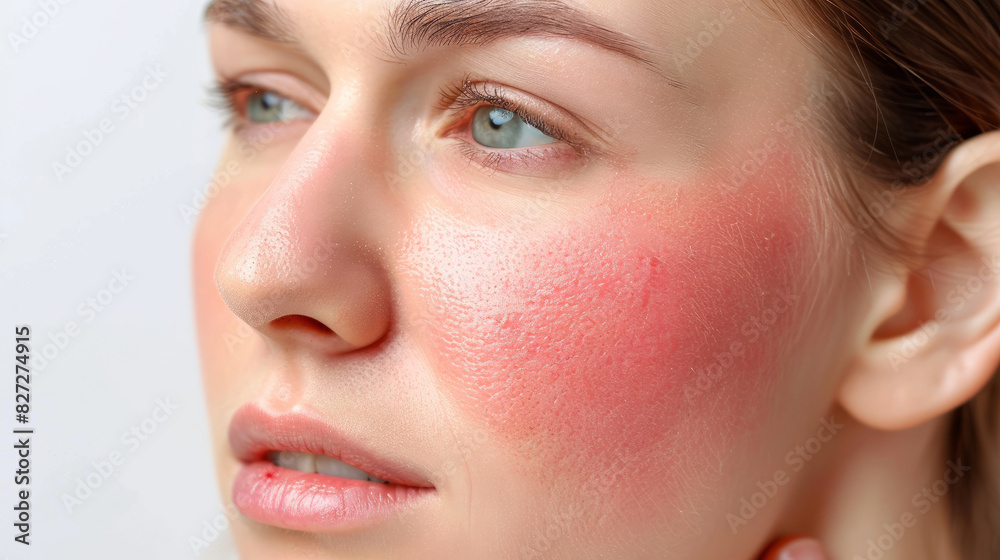 Rosacea causes red, irritated skin, especially on the cheeks and nose ...