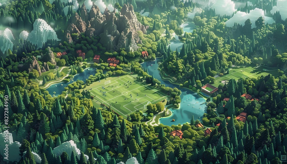 Illustrate the harmony of sports accomplishments and environmental ...