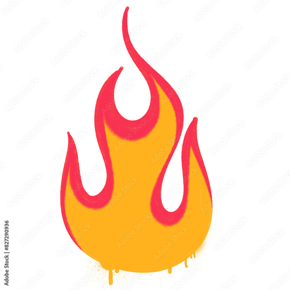 spray flame fire graffiti style element Stock Illustration | Adobe Stock