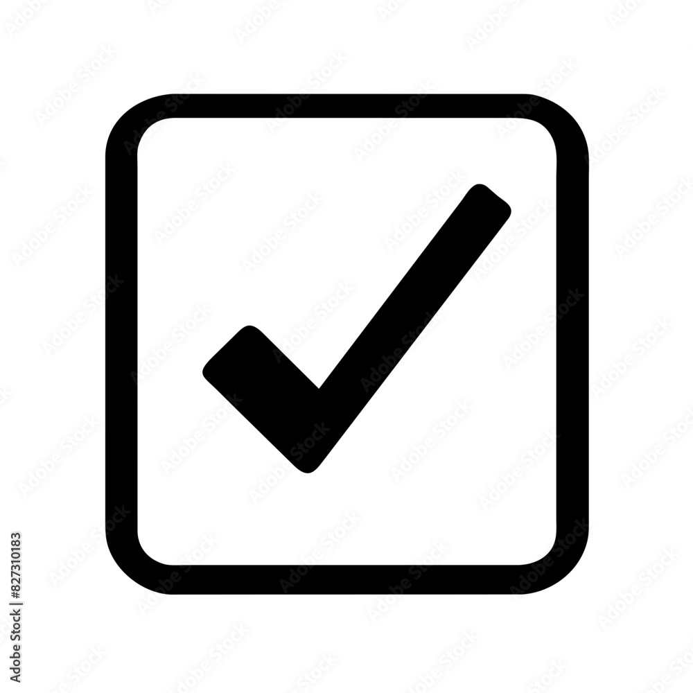 Vector de Stock Check Icon: Verification Symbol, Confirm Approved Sign ...