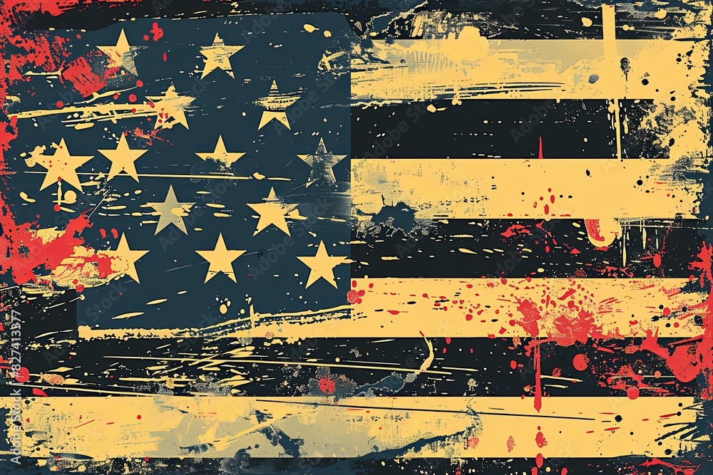 Juneteenth flag history flat design top view Juneteenth theme cartoon ...