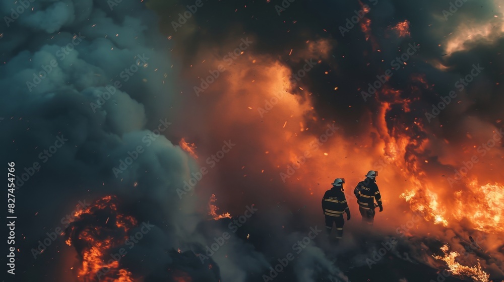 Smoke-Enshrouded Firefighter Background. 4K HD Wallpaper Depicting ...
