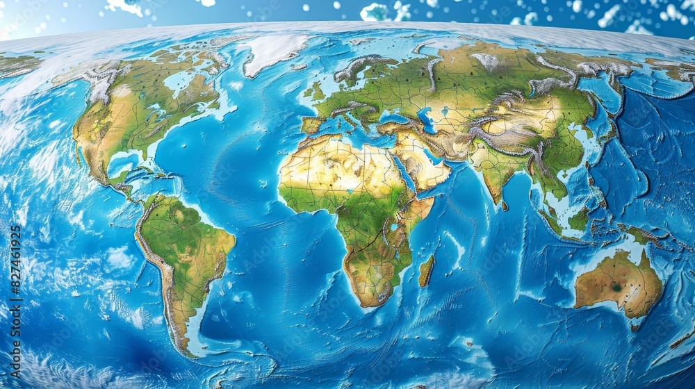 World Map in High Resolution - Satellite View of Earth's Geography ...