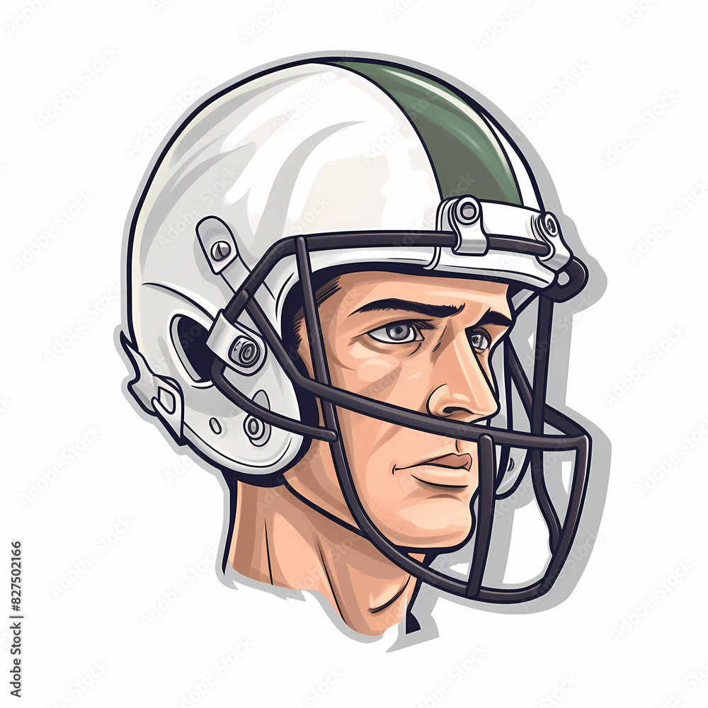 American Football Player with Ball in field,Cartoon quarterback picture ...