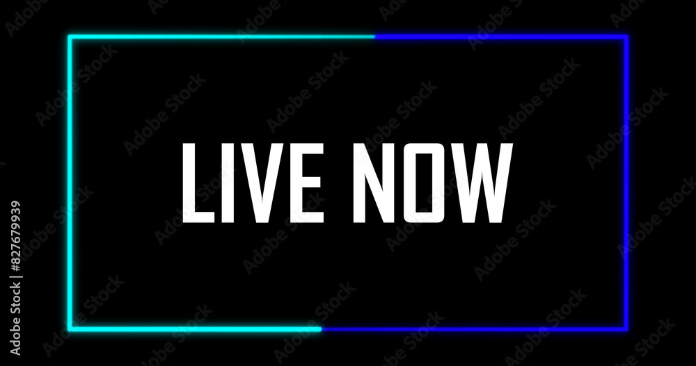 Overlay Live On Air Neon Glow Sign animation on Black Background ...