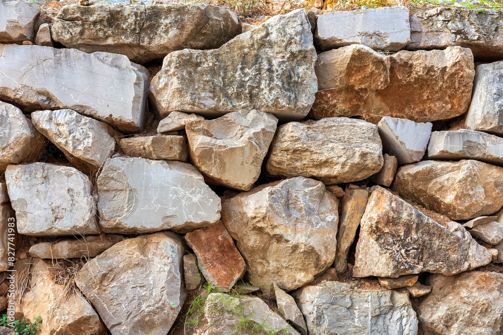 Large Stone Wall Background Texture for Architectural Design and ...