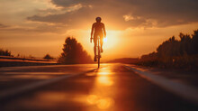 Mountain Bike Rider Sunset Free Stock Photo - Public Domain Pictures